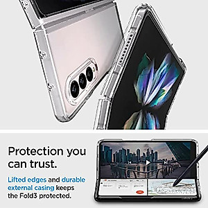EAXER for Samsung Galaxy Z Fold 3 5G Transparent Hard PC Shockproof Phone Case Cover Non-Yellowing, Hard PC Slim Cases Cover for Samsung Z Fold3 5G, Crystal Clear