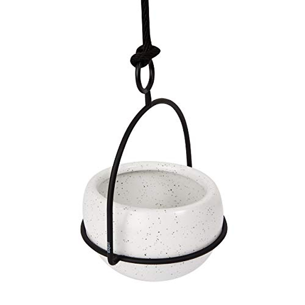 Umbra 1009251-748 Nesta, Table Top or Hanging Modern Planter, Ideal Succulent Plant Holder, White/Black,Single Planter