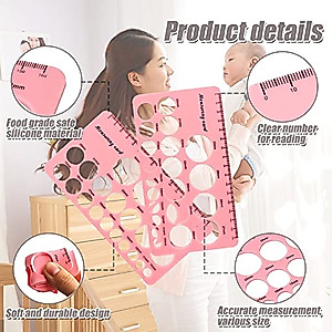 Silicone Nipple Ruler, Nipple Ruler for Flange Sizing Measurement Tool,Soft Flange Size Measure for Nipples, Breast Flange Measuring Tool Breast Pump Sizing Tool - New Mothers Musthaves（Pink）
