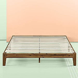 ZINUS Lucinda Wood Platform Bed Frame / No Box Spring Needed / Solid Wood Foundation with Wood Slat Support / Easy Assembly, Full