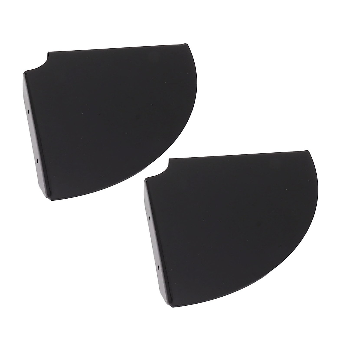 Corner Shelf, Wall Mount 2pcs High Strength Large Space Corner Wall Shelf Easy Installation Fashion for Bedrooms (Black)