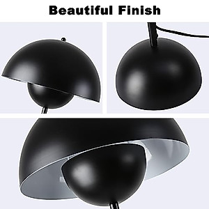 COSYLUX Modern Floor Lamp for Living Room, Industrial Tall Standing Lamp for Bedroom, Metal Shade Reflecting Light Reading Floor Lamp for Office, Nursery Room, Corner(Black)