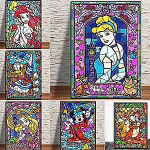 FFPTBNYX 6 Pack Diamond Painting Kits for Adults 5D Full Drill Diamond Art Paint with Round Diamonds DIY Gem Painting Kit for Home Wall Decor Gifts(12" x 16")