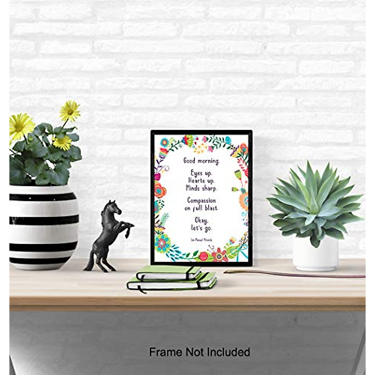 Lin-Manuel Miranda Good Morning Merchandise - Positive Quotes Wall Decor Poster - Motivational Wall Art - Bathroom Decor for Women - Unique Funny Housewarming Gift for Her, Wife - 8x10 Room Decoration