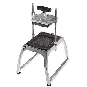 Vollrath 55457 1/4" Dice Cut Fruit and Vegetable Dicer | InstaCut 5.1 Tabletop Manual Food Processor for Cafeteria | 10-1/4"W x 11-1/4"D x 7-1/4"H, Silver, Aluminum Base, Stainless Steel Rods, NSF