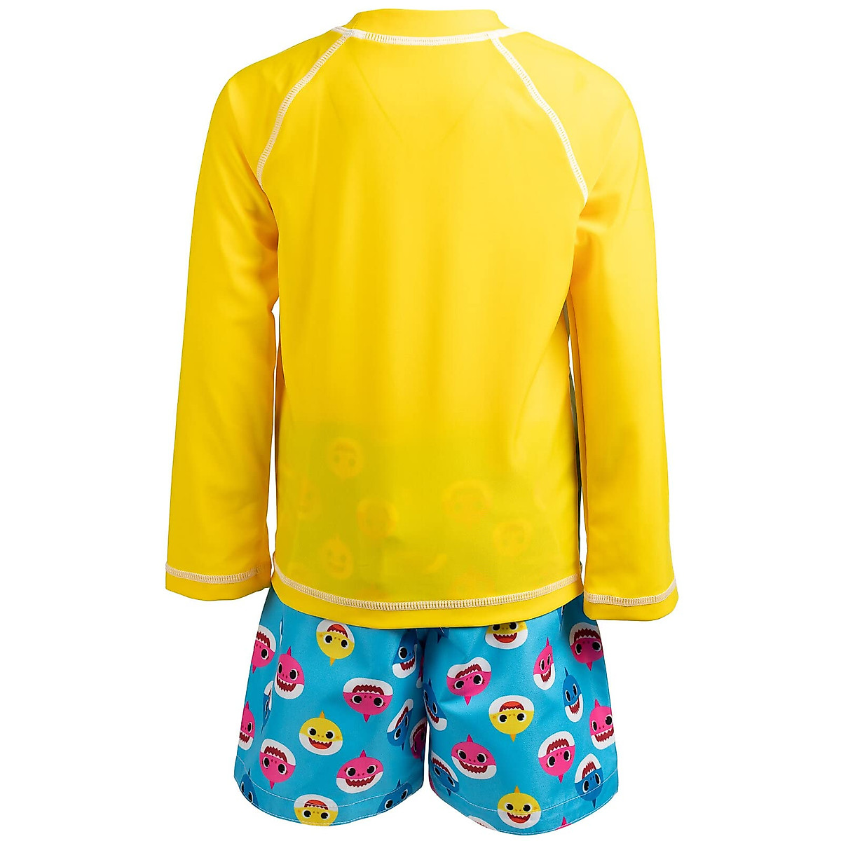 Pinkfong Baby Shark Daddy Mommy Toddler Boys Swim Rash Guard Swim Trunks Blue 3T