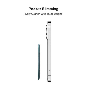 MOFT MagSafe Wallet for iPhone 15/14/13/12 Series, Strong Magnetic Phone Card Holder Fit 2 Cards & 3 Viewing Angles & Stain-Resistant Vegan Leather Phone Stand,Windy Blue