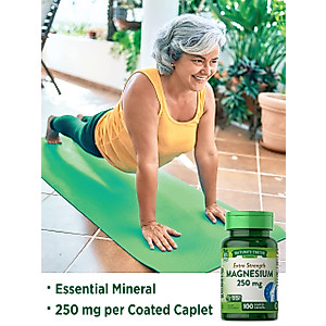 Magnesium Oxide | 250 mg | 100 Caplets | Vegetarian, Non-GMO & Gluten Free Supplement | by Nature's Truth