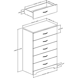 South Shore Step One 4-Piece Bedroom Set Pure Black, Contemporary
