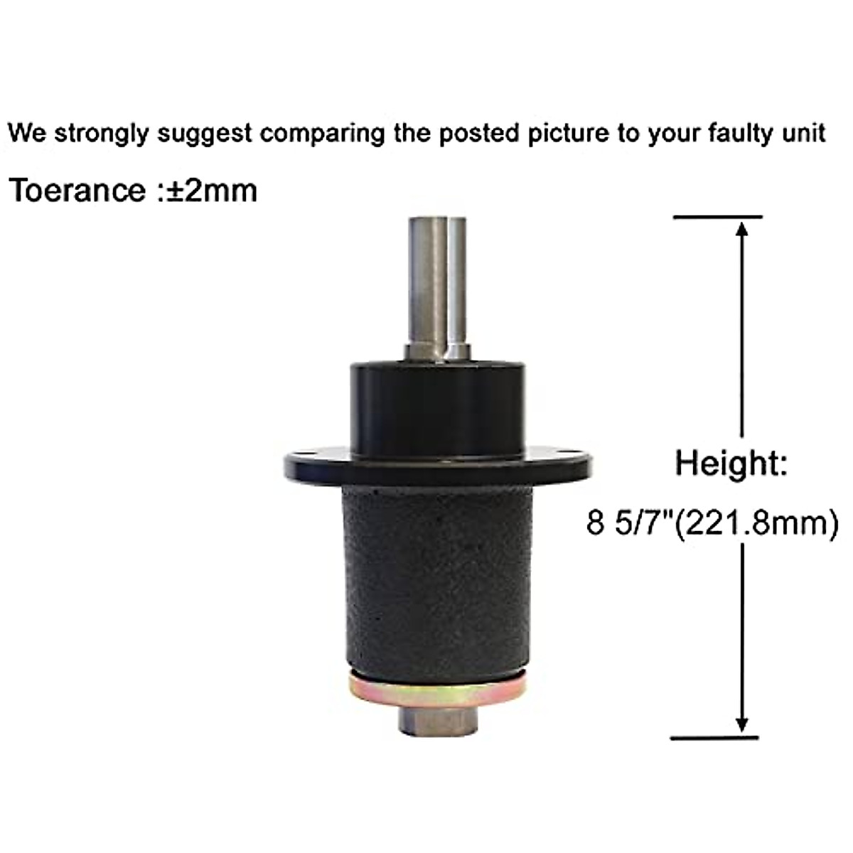 q&p Outdoor Power 48" 50" 52" 60" Deck Blade Spindle Assembly Bracket Replaces Bad Boy 037-6016-00 Rotary 13090 Long Shaft 8 5/7" cast Iron Spindle Assembly