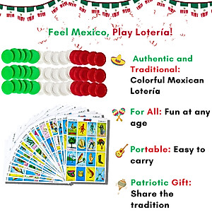 The Original Loteria Mexican Bingo Game with 100 bingo chips for 20 Players Game for Adults - loteria de lujo mexicana - loteria mexicana - Juegos de mesa - spanish games Mexican bingo loteria game