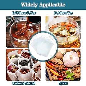 Cold Brew Mesh Filter, 100pcs Disposable Mesh Brewing Bags Cold Brew Coffee Filter Bag with Drawstring Coffee Filters Tea Potpourri Bags for Straining, Concentrate, Iced Coffee Maker Hot Cold Brew Kit