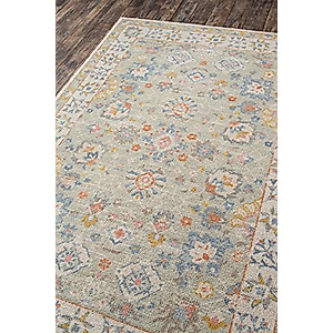 Momeni Anatolia Area Rug, 3 ft 3 in x 5 ft, Light Blue