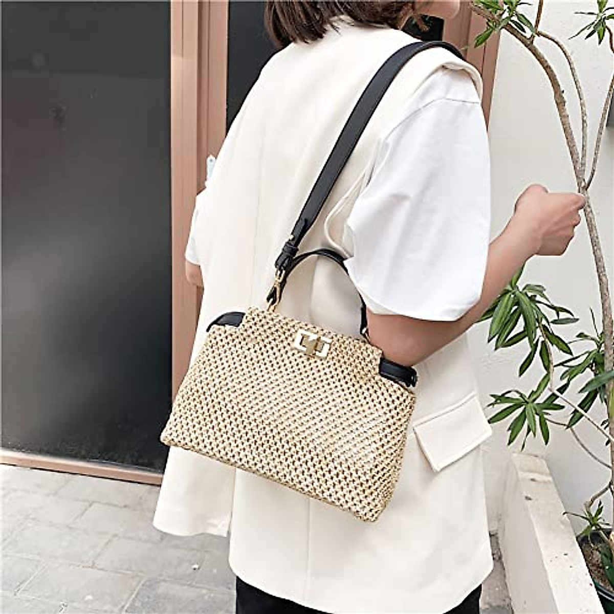 Crossbody Bags Fashion Summer Straw Bag Beach Bag Tote Bag for Women Satchels Hobo Bags Shoulder Bags