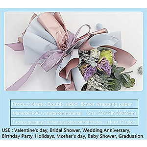 JOSON 30 sheets/6 color Double sided flower wrapping paper gift packaging Floral Arrangements DIYcraft project 23X23in(58x58cm)