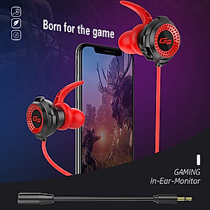Gaming Earbuds Wired with Microphone, in-Ear Gaming Headset Earphones Headphones for PS5s PS4s, Xboxs Ones, Nintendos Switch, Playstations 4 5, Mobile Gaming 3.5MM Jack Headphones Black