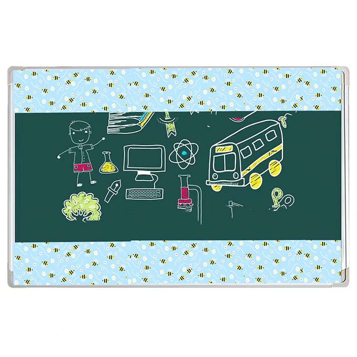 Blue Bee Bulletin Board Borders Back-to-School Decoration Borders 36FT Classroom Rainbow Straight Pencil Bulletin Borders Strips for Photo Wall,Desks,Bulletin Board,White Board Décor