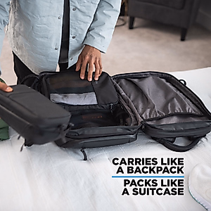 NOMATIC Travel Pack - 14L Water Resistant Laptop Bag - TSA-Ready Expandable Olive Backpack