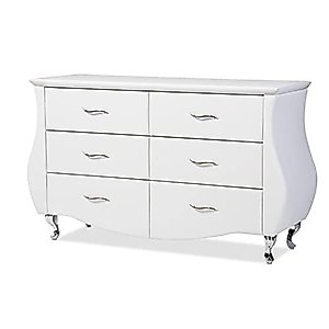 Baxton Studio BBT2039-White-Dresser Dressers, Medium, White