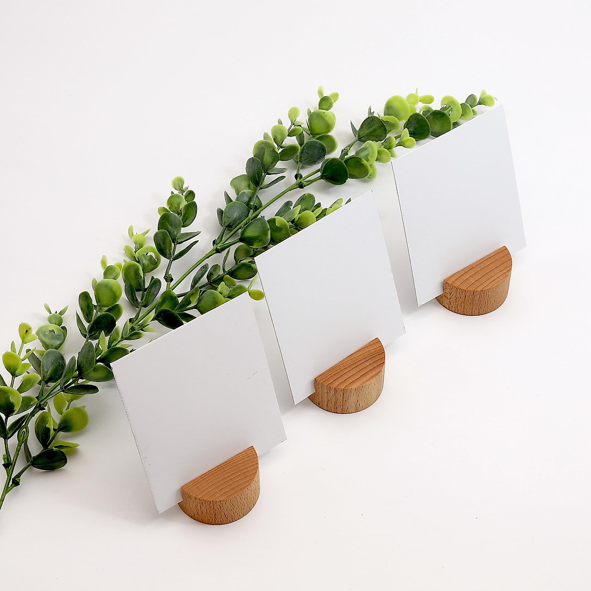 Round Wood Card Holder Set Of 3