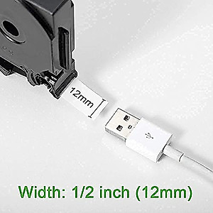 Compatible Label Tape Replacement for Brother Ptouch TZe-231 Black on White Label Tape Bundle with Replace TZe-131 Black on Clear Label Tapes, 0.47" x 26.2', (Total 11-Pack)