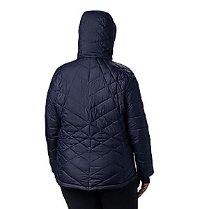 Columbia Women's Heavenly Hooded Jacket,Dark Nocturnal,1X