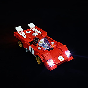 Kyglaring LED Lighting Kit Only Lights Set Designed for Lego 1970 Ferrari 512 M 76906 Model Building Kit - Without Lego Set (Classic Version)
