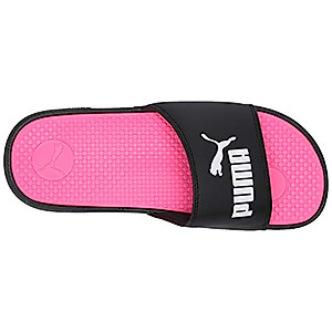 PUMA Cool Cat Jr Girls' Youth Sandal 7 M US Big Kid Black-White-Pink