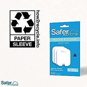 Safer Home SH503 Indoor Plug-In Fly Trap Refill Pack of Glue Cards for SH502 Indoor Fly Trap – 3 Pack