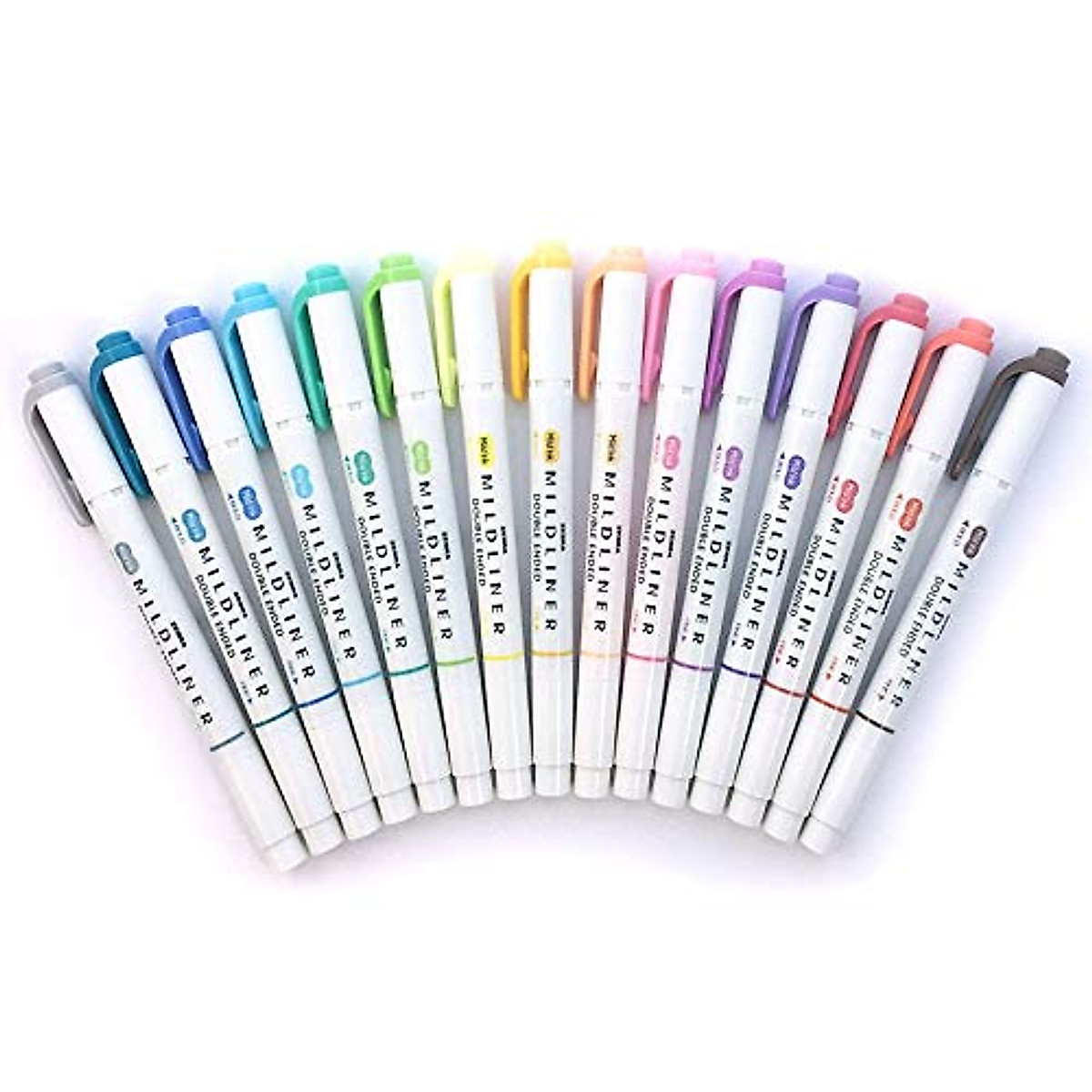Zebra Pen Mildliner, Double Ended Highlighter, Broad and Fine Tips, Assorted Colors, 15 Pack
