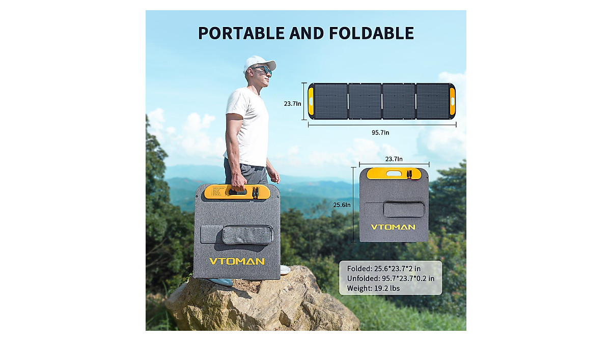 VTOMAN Jump 1000 Solar Generator with 220W Panels Included, 1000W ...