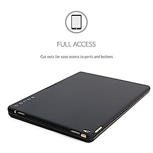 Snugg iPad Mini 5 / iPad Mini 4 Keyboard Backlit Wireless Bluetooth Keyboard Case Cover 360° Degree Rotatable Keyboard for Apple iPad Mini 5 - Black