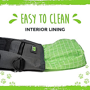 Mighty Paw Dog Treat Pouch 2.0 | Pet Training Hands-Free Snack Bag w/Strap. Holds 2 Cups Kibble, Poop Bags, Phone & Keys. Magnetic Clasp & Waist Belt Clip. Includes 1 Roll of Poop Bags (Green/Grey)