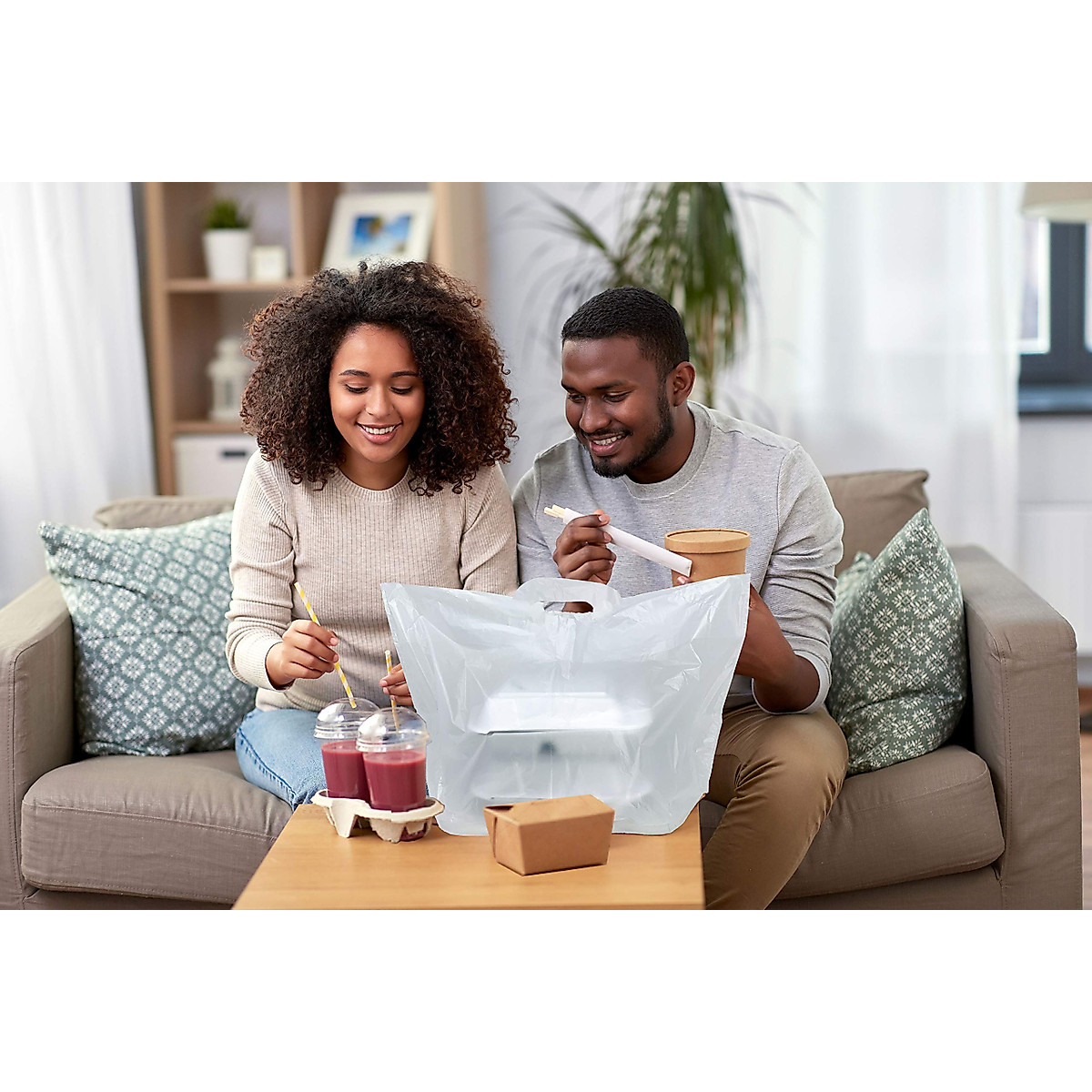 Reli. To Go/Take Out Bags (250 Count Bulk)(Large 23"L x 12" W x 12.5"H) Reusable Plastic Bags with Handles | Die Cut Handle - Plastic | Use for Shopping, Business, Carry Out, Restaurant