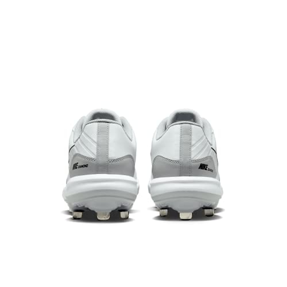 Nike Alpha Huarache Varsity 4 Low Metal Baseball Cleats White | Gray Size 9 Medium