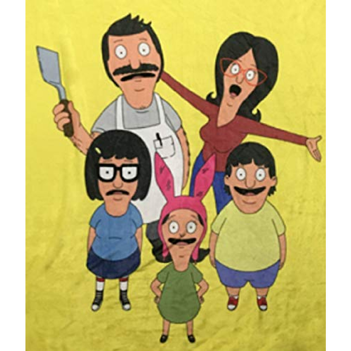 Bob's Burgers Fleece Softest Throw Blanket| Measures 60 x 45 Inches