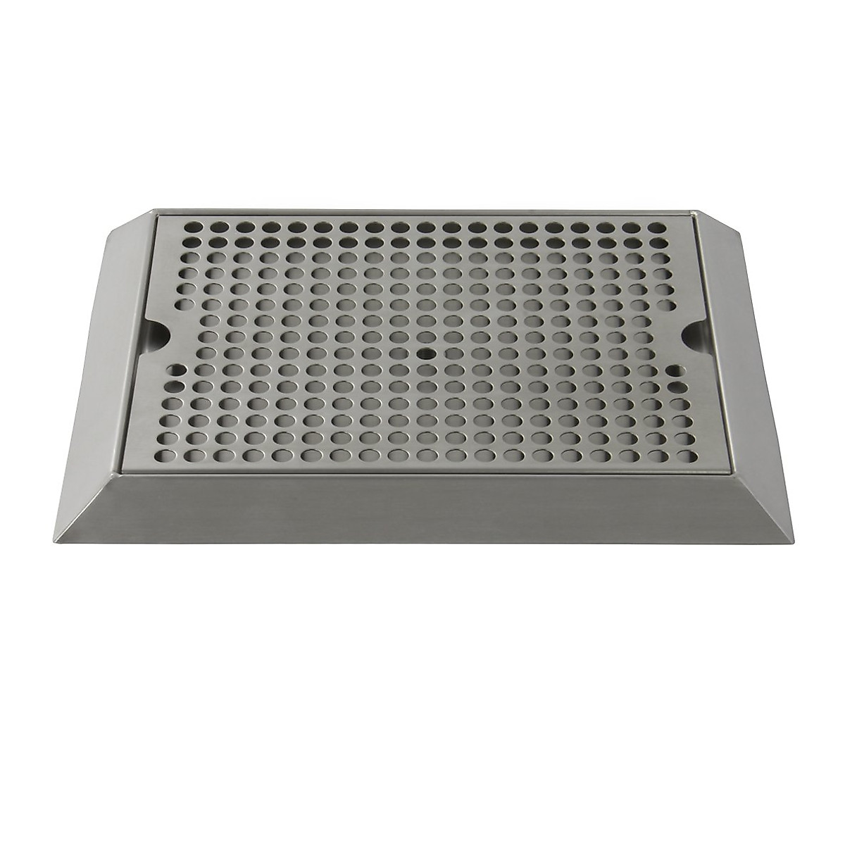 Kegco SEBV-129D 12" x 9" Bevel Edge Drip Tray with Drain