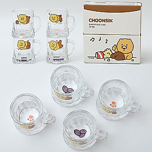 Kakao Soju Shot Glasses Set of 4 in Gift Box - Choonsik Glass