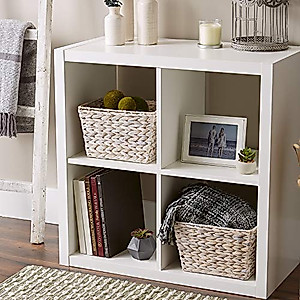 DII Hyacinth Collection Storage Baskets, White Wash, Medium Set, 2 Piece