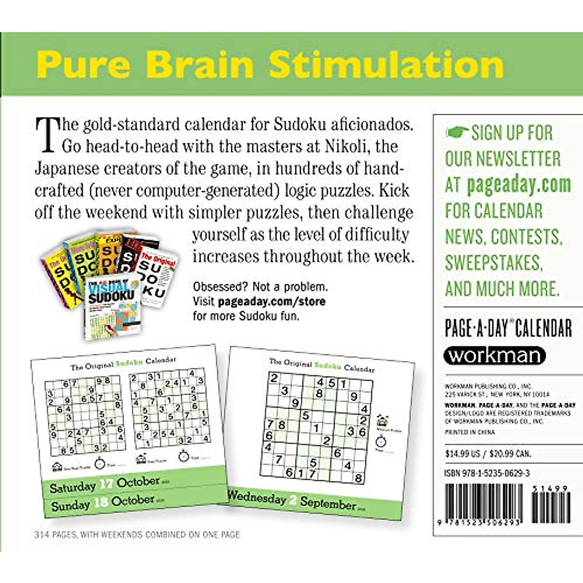 The Original Sudoku Page-A-Day Calendar 2020