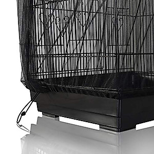 ASOCEA Extra Large Bird Cage Seed Catcher Guard Universal Birdcage Cover Nylon Mesh Net for Parrot Parakeet Macaw Lovebird African Grey