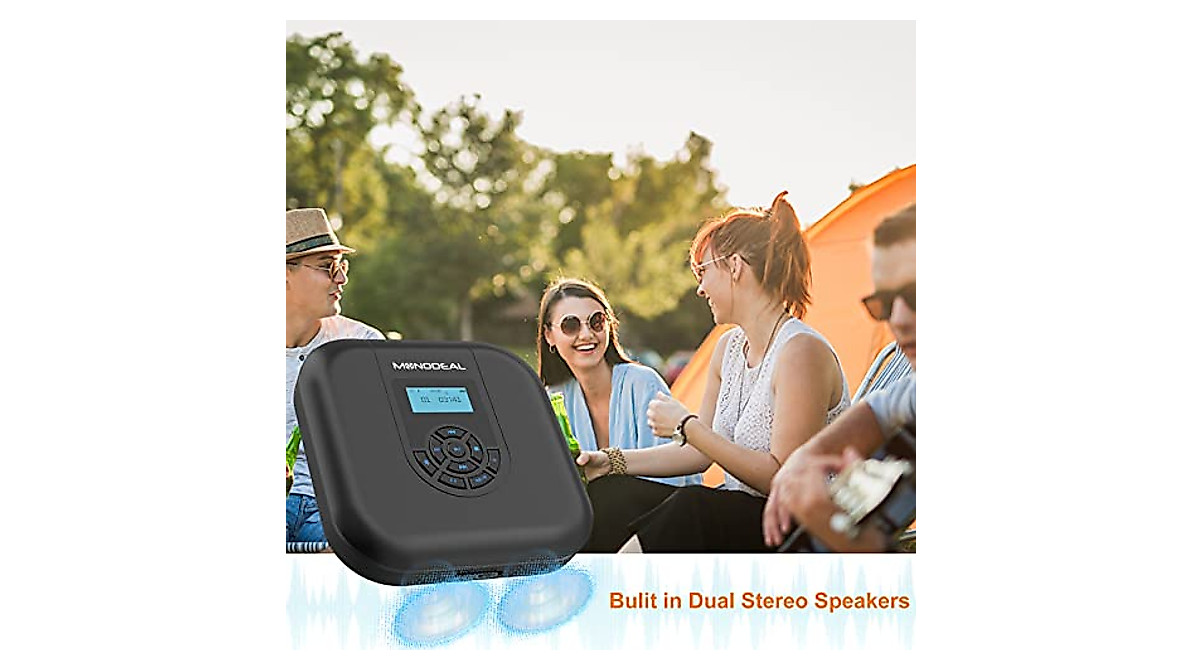 Portable Bluetooth CD Player with Speakers & FM Transmitter | MONODEAL ...