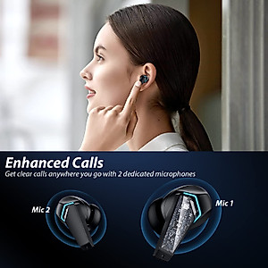 iMangoo Wireless Gaming Earbuds Headset for PS5 PC,2.4 GHz 22ms Low Latency+5.2 Bluetooth Headphones with Microphone Noise Canceling Earphone Stereo Bass IPX5 for Mac PS4 Nintendo Switch Tablet Laptop