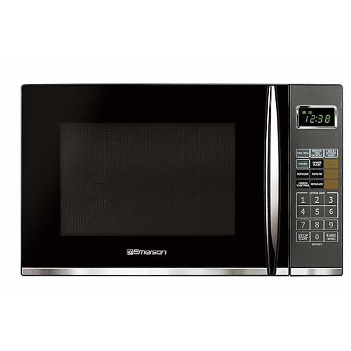 Emerson MWG9115SB-N Microwave Oven with Griller, Timer & LED Display 1100W, 11 Power Levels, 9 Pre-Programmed Settings, Removable Glass Turntable with Child Save Lock, 1.2 Cu. Ft, Stainless Steel