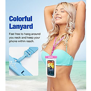 MoKo Universal Waterproof Phone Pouch 6Pack, IPX8 Phone Case Dry Bag Compatible with iPhone 14 13 12 11 Pro Max, XS Max/XR/SE 3, Galaxy S21 Ultra, Note 10 Plus/20 Ultra