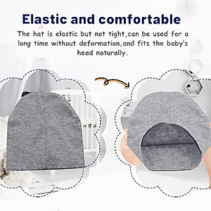 Century Star Cotton Baby Boys Girls Beanie Hat Soft Cute Infant Toddler Kids Beanie Cap Knit Newborn Hats Winter Hat 01Pc Classic Black 0-12 Months