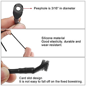 3Pcs Bow Sight Peep Kit, 1/4" 3/16" Peep Sight with Peep Sight Tubing for Compound Bow