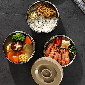 Insulated Food Jar, 67 oz Insulated lunch Containers for Hot Food, Adults Stainless Steel Leakproof 3 Layer Vacuum Insulated Barrel(Silver)