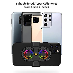 SakuraClub Semi-Conductor Phone Cooler, Cellphone Radiator with Dual Cooling Chip, Cooling Case for iOS/Android Phones, Fit for Mobile Gaming, Video Streaming, Car Driving