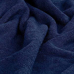 Utopia Towels 4 Pack Premium Viscose Oversized Bath Towels Set, 100% Ring Spun Cotton (27 x 54 Inches) Highly Absorbent, Quick Drying Shower Towels for Bathroom, Spa, Travel and Pool (Navy)